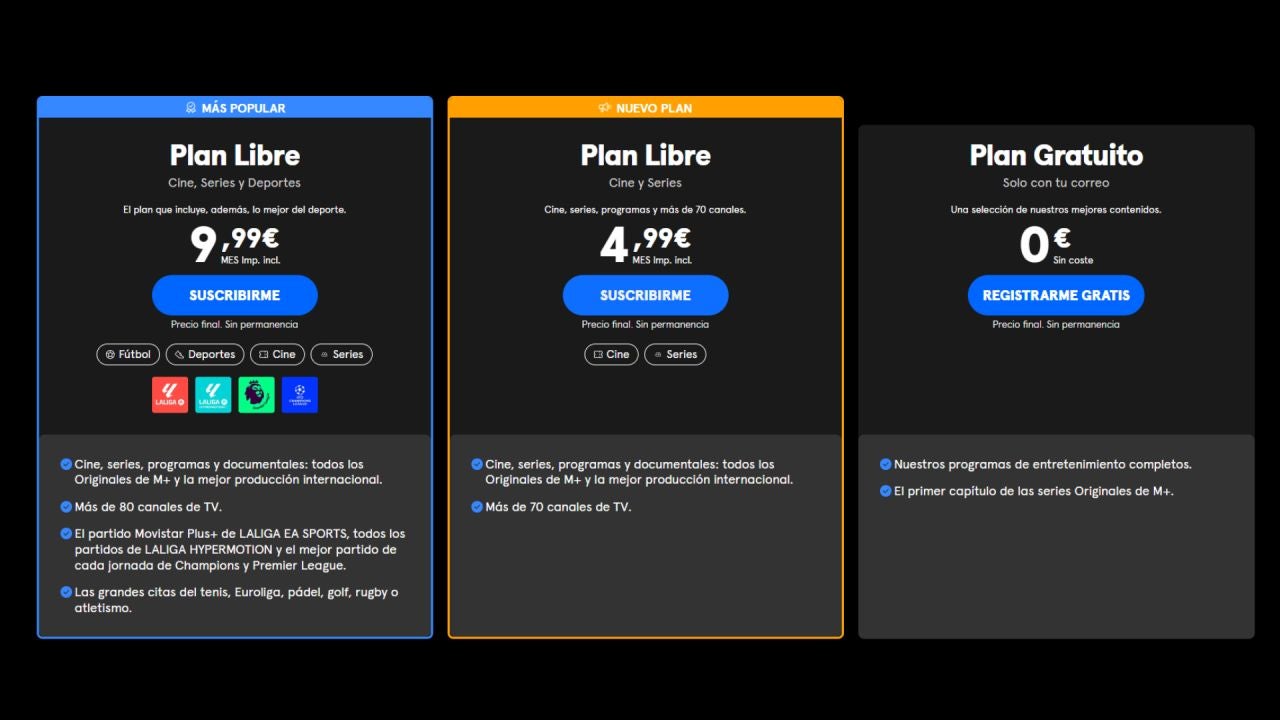 Así es el nuevo plan de Movistar Plus+: menos de 5 euros al mes, sin ...