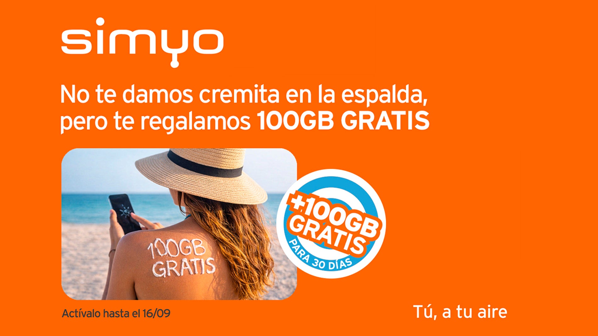 Simyo te regala 100 GB para verano: así puedes canjear el bono