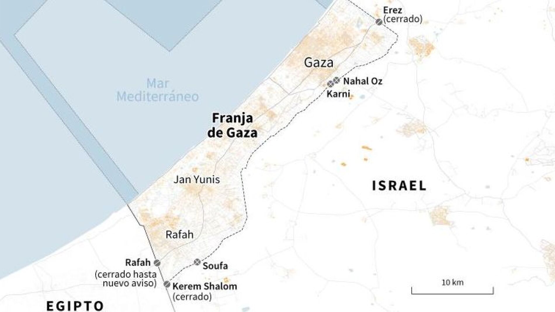 Así es la franja de Gaza en datos y mapas: todas las claves para ...