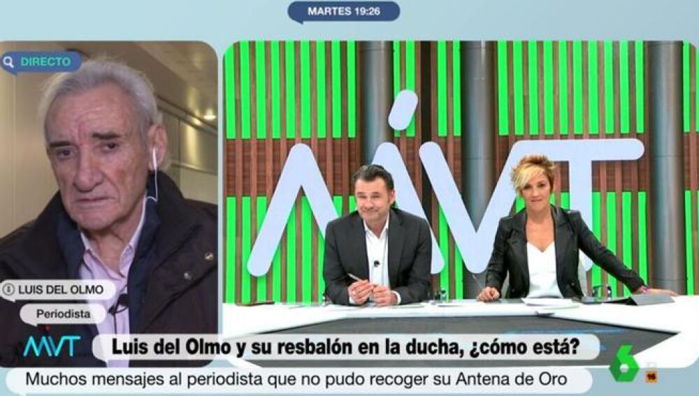 Primeras palabras de Luis del Olmo tras su peligrosa caída en la ducha ...