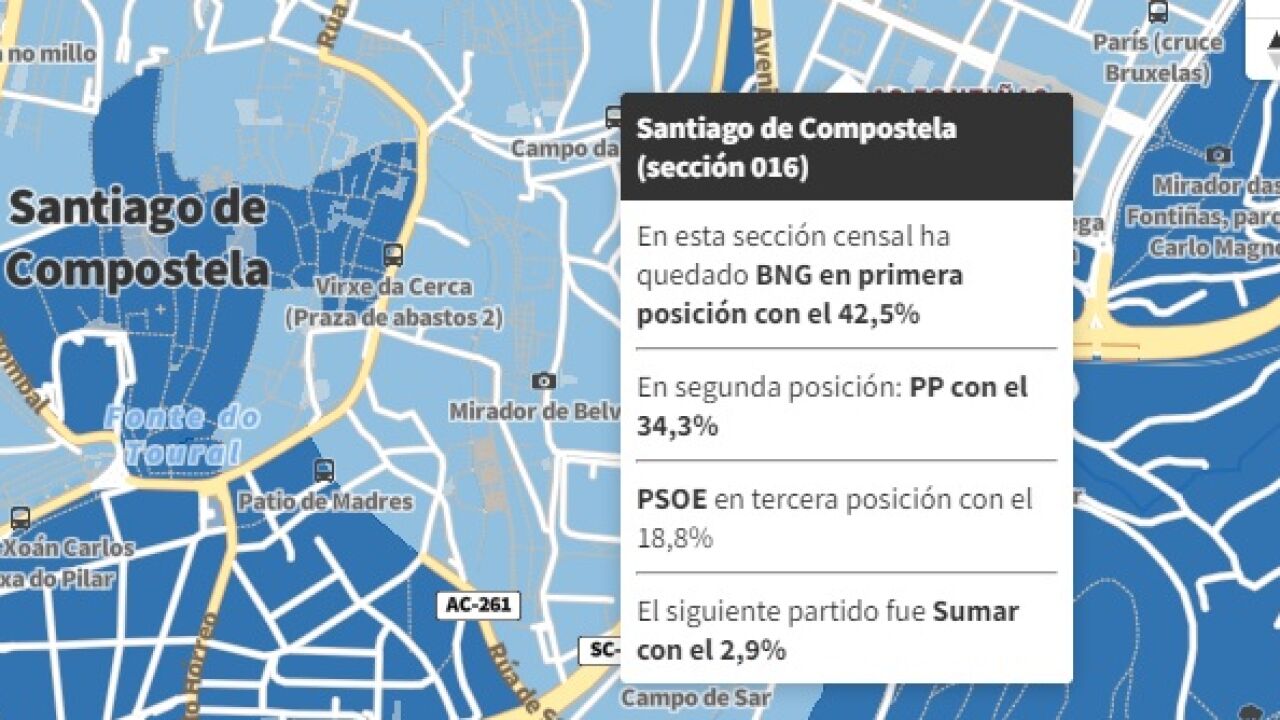 El mapa, calle a calle y municipio a municipio, de los resultados de ...