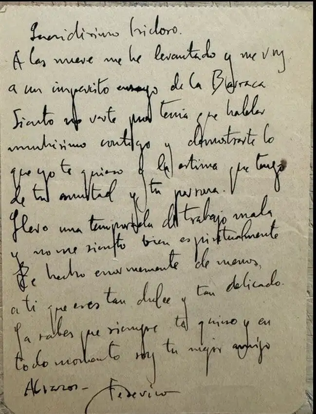 Federico García Lorca inédito: «Ya sabes que siempre te quiero»