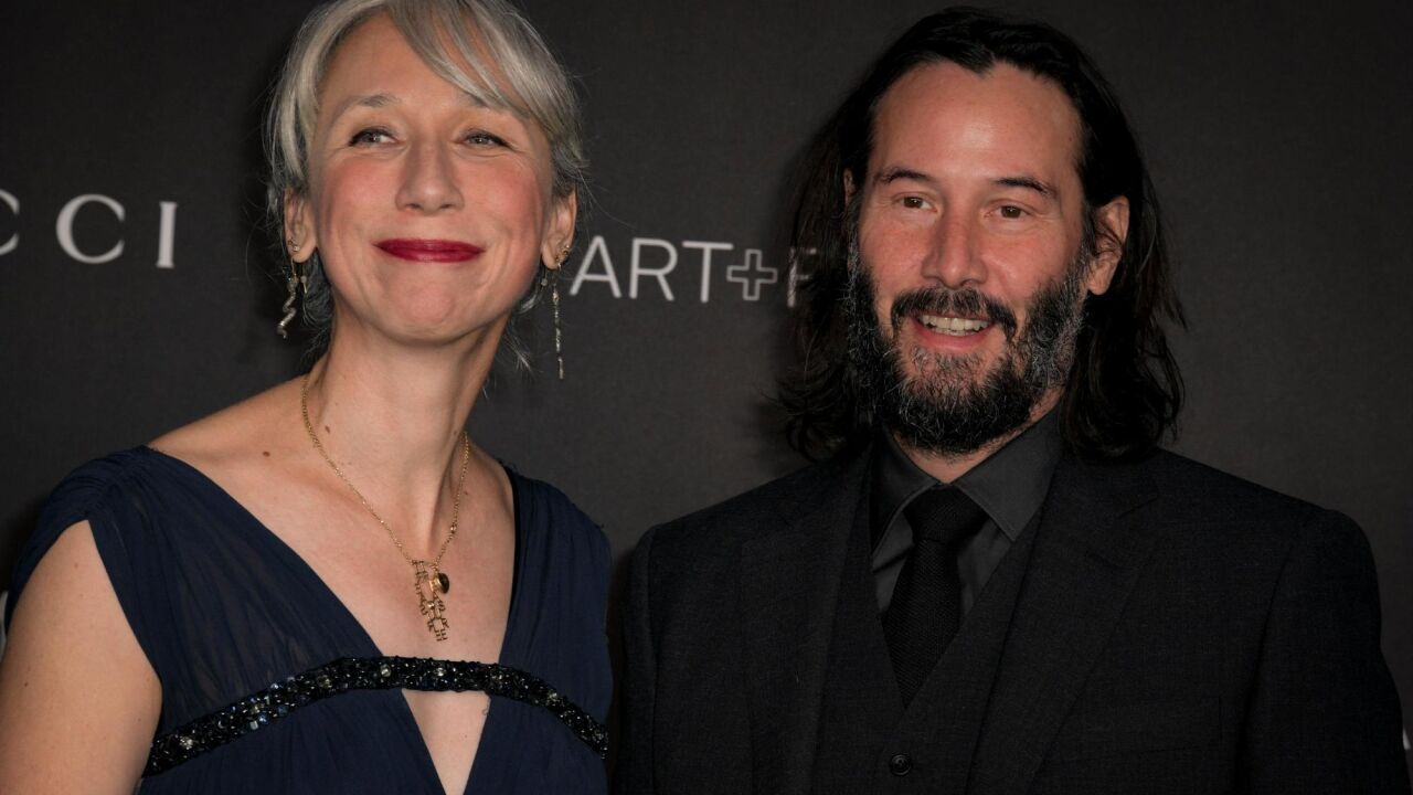 Keanu Reeves y Alexandra Grant: un beso, no una boda
