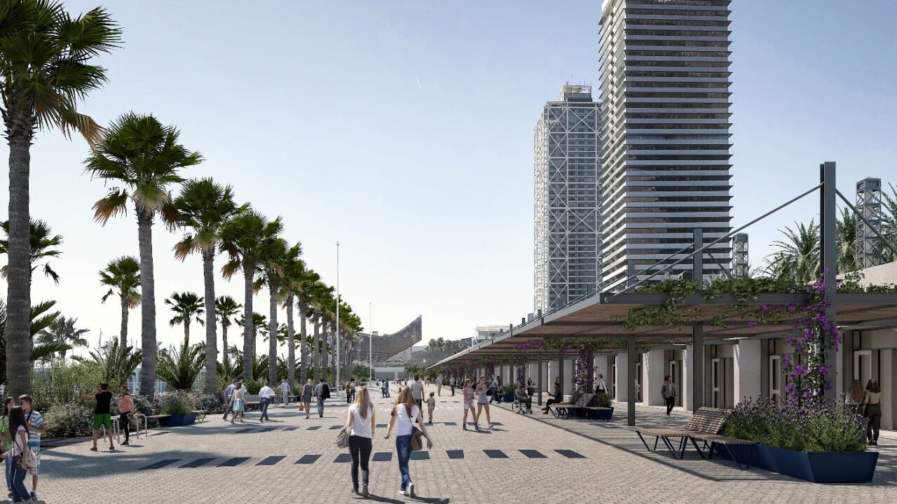 Así es el nuevo Port Olímpic de Barcelona: un balcón al mar con ...