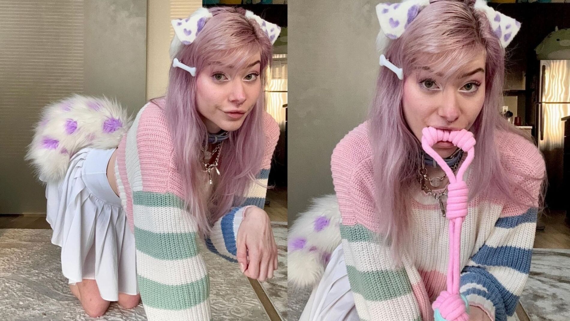 Así es la 'streamer' que dice ser un perro: duerme en una jaula, tiene ...