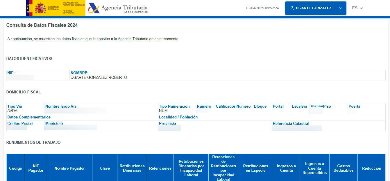 Cómo revisar tus datos fiscales para la Renta 2024 con Cl@ve, DNIe o ...