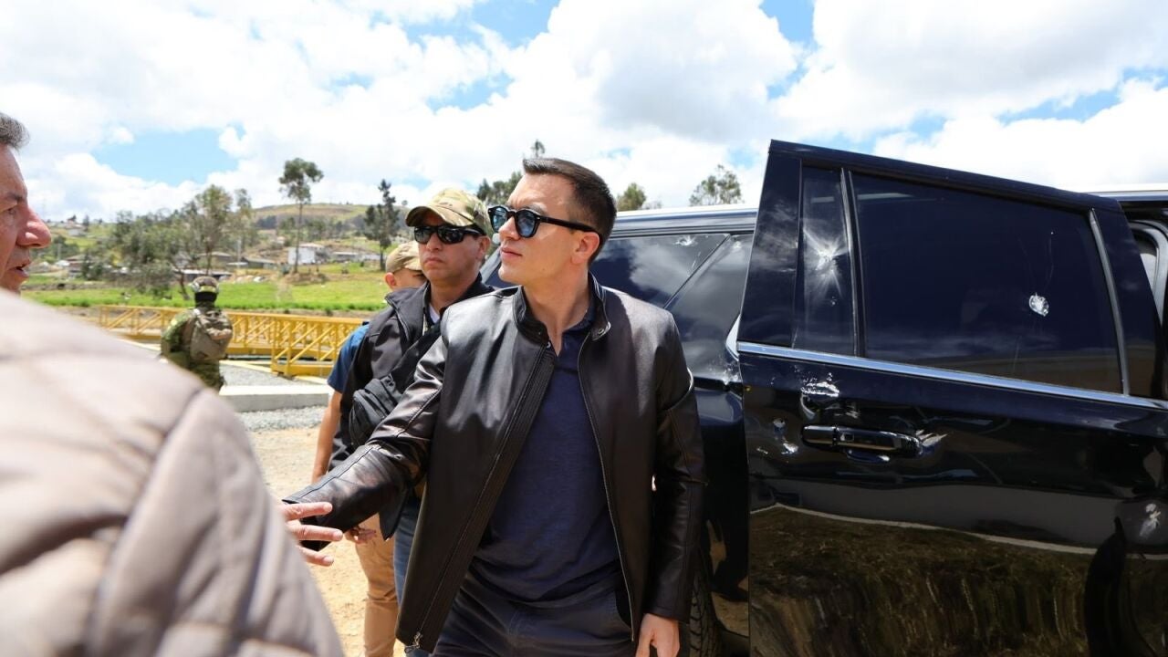 Daniel Noboa sale ileso de un ataque a su convoy