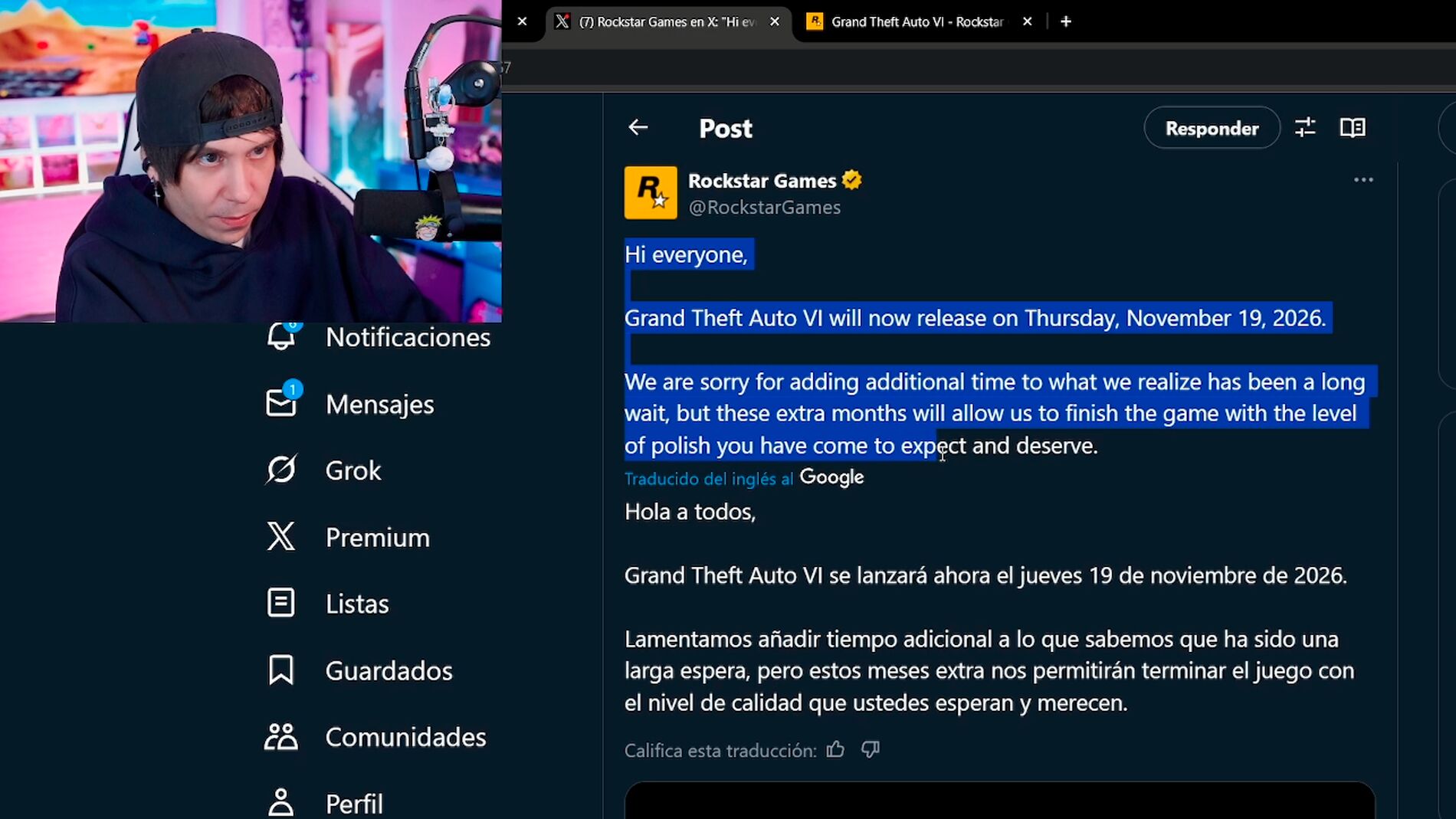 ⁠Rubius adelanta la estrategia de Rockstar tras el retraso de GTA 6 y ...