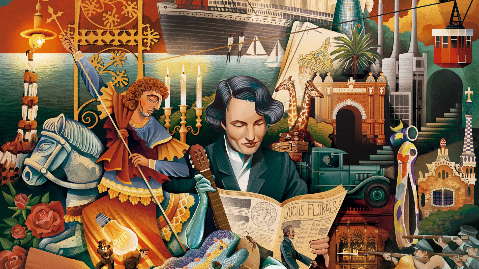 Así se dibujó la Barcelona imaginada por David Uclés