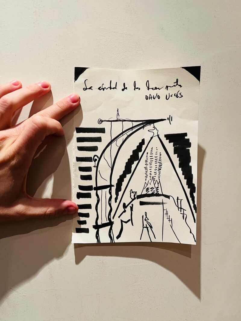 Así se dibujó la Barcelona imaginada por David Uclés