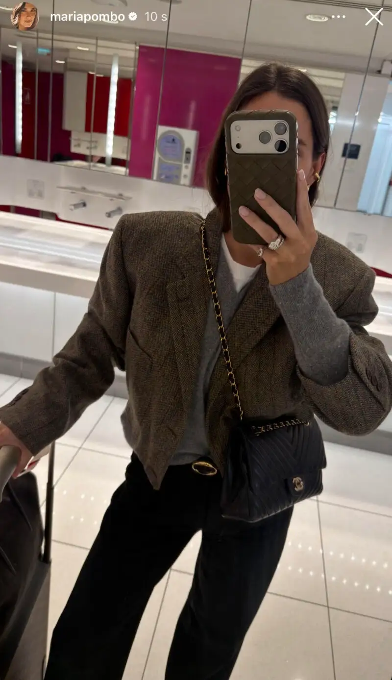 María Pombo conquista París: el look effortless con blazer de tweed y ...